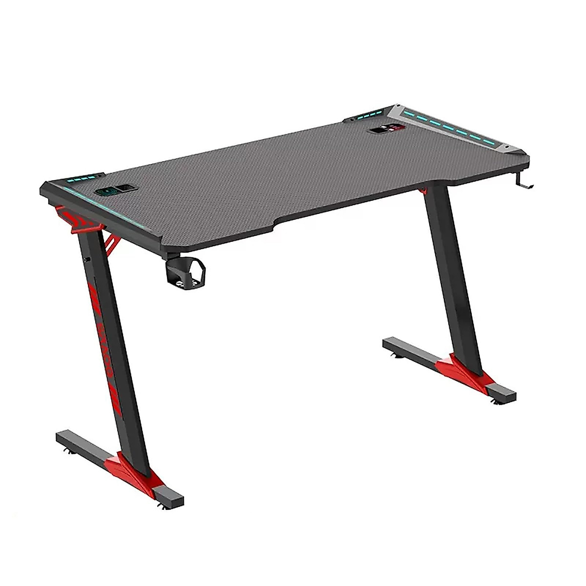 Writing Work Desk Gaming Table Desktop PC Table Home Bedroom Desk Writing Desk Office Desk Game Athletic Table with Lights PC Table Home Office Desk (Color : B, Size : 120 * 60 * 73cm)