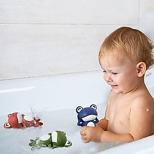 ArtCreativity Wind Up Bath Frogs for Kids, Set of 3, Swimming Frog Toys in Assorted Colors, Frog Bathtub Toys for Kids That Swim in Water, Great as Swimming Pool Toys and Birthday Party Favors