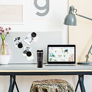 Needzo Travel Coffee Tumbler Double Wall Insulation and Lockable Lid, Punch The Devil in The Face, Funny Drinking Cups Catholic Gift Idea, 7.75 Inches