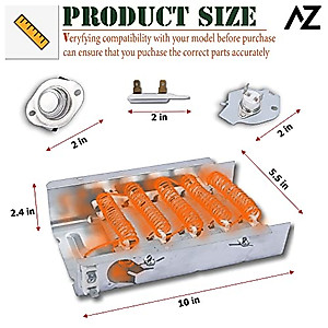 Dryer Heating Element Replaces For Whirlpool WED4815EW1 WED5000DW2 WED6200SW1 WED6600VW0 WED4800BQ1 WED4800XQ0 WED4800XQ1 WED4900XW0 WED49STBW1 WED5100VQ1 WED5200VQ1 WED5300SQ0 WED5540SQ0 WED7000DW1