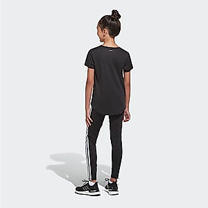 adidas Girls' Big Performance Tight Legging, Black Adi, Medium (10/12)