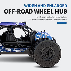 PHOUPHO Remote Control Car 1:16 Scale 45Km/h 4WD RC Car, Drift Off-Road High Speed Remote Control Monster Trcuk with Two Rechargeable Batteries, Hobbyist Grade for Adults, Toy Gift for Boys Girls