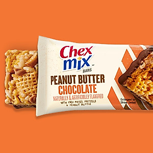 Chex Mix Peanut Butter Chocolate Treat Bar, Value Pack, 12 Bars