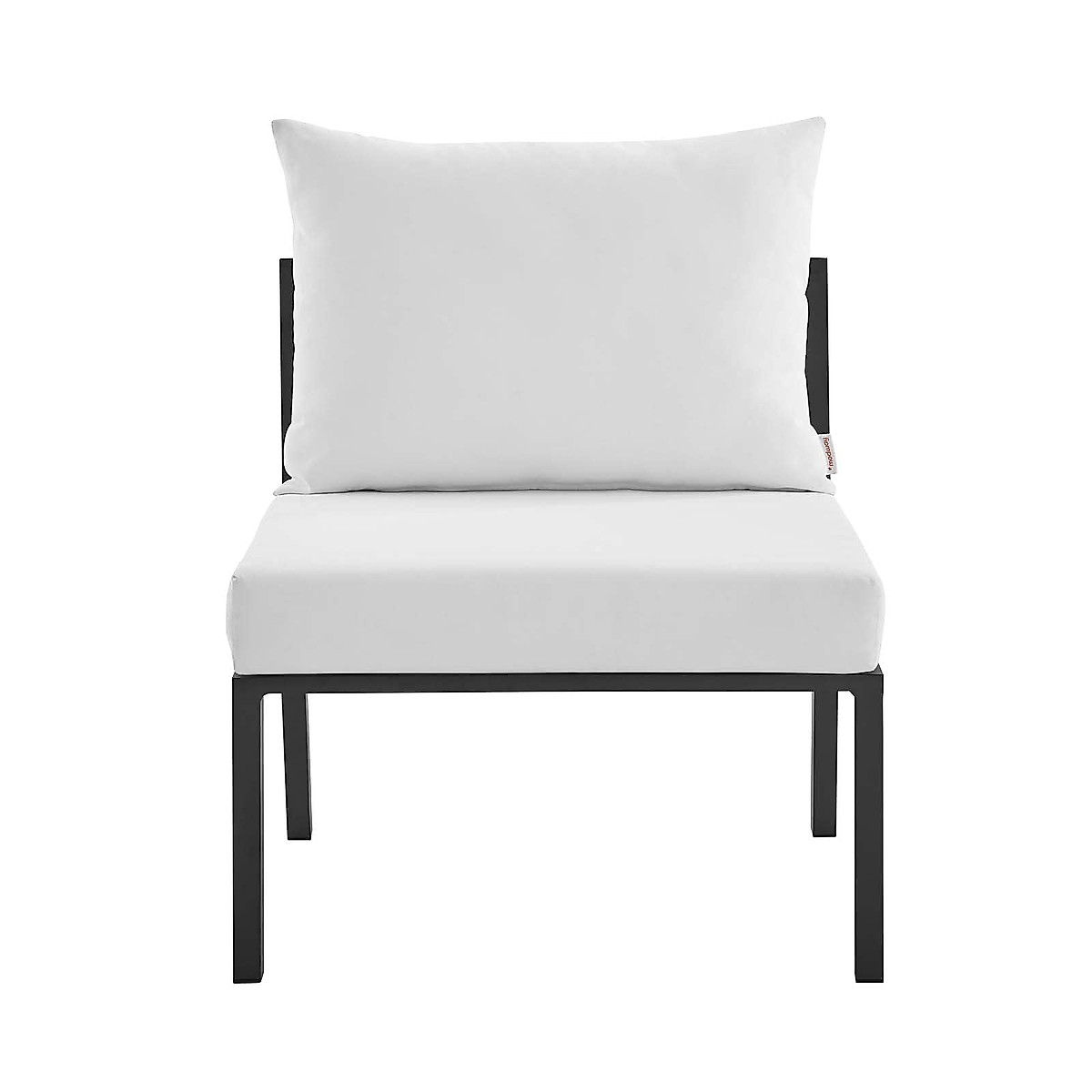 Modway Riverside Outdoor Furniture, Armless Chair, Gray White