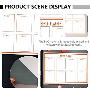 Toddmomy 1set Whiteboard Board Planner White with Calendar Erase Kindergarten Dry Education Eraser Early Magnetic Weekly Marker Refrigerator Office Adhesive Home for Xcm Erasable