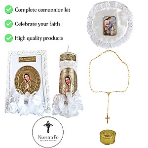 First Communion Bible and Candle - Biblia y Vela de Primera comunión para niña - Vela para Primera comunion niña - First Communion Candle Set for Girl - recuerdos de Primera comunion niña