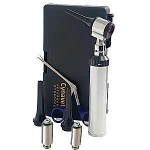 New Led Lense Veterinary Operating Otoscope Kit Plus 1 Forceppk plus1 Bulb Cynamed