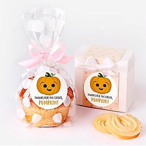WRAPAHOLIC Gift Stickers - Jack-O-Lantern Design Sticker, Thank You Business Stickers for Holiday/Party Decoration and Gift Wrap - 2 x 2 Inch 500 Total Labels