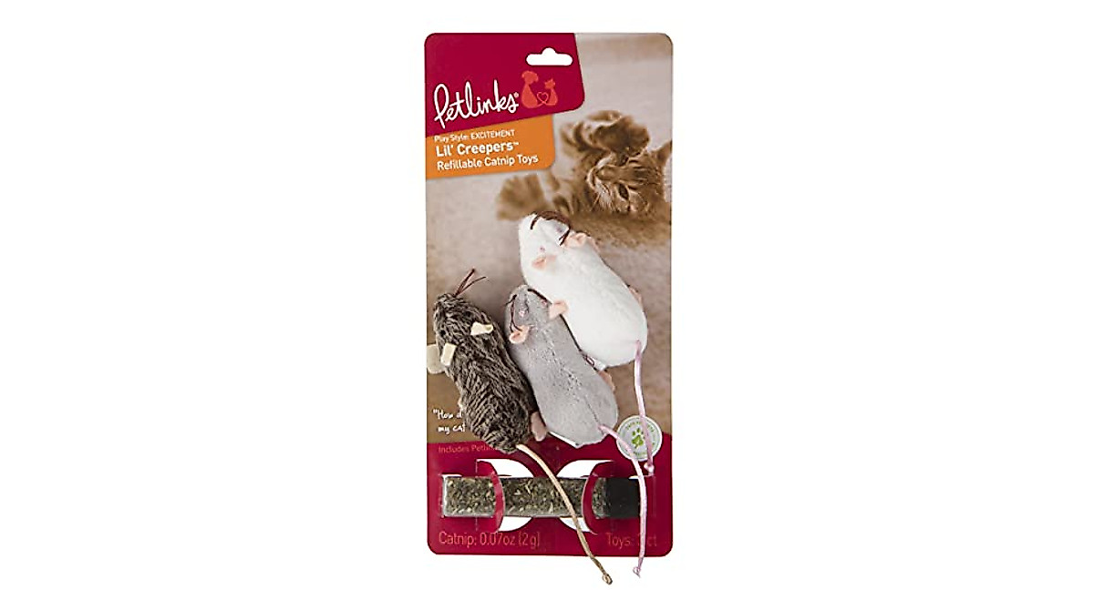 Petlinks (3 Count) Lil' Creepers Refillable Cat Toys with Catnip Tube - Multi Color, 3 Count — 🛍 ...