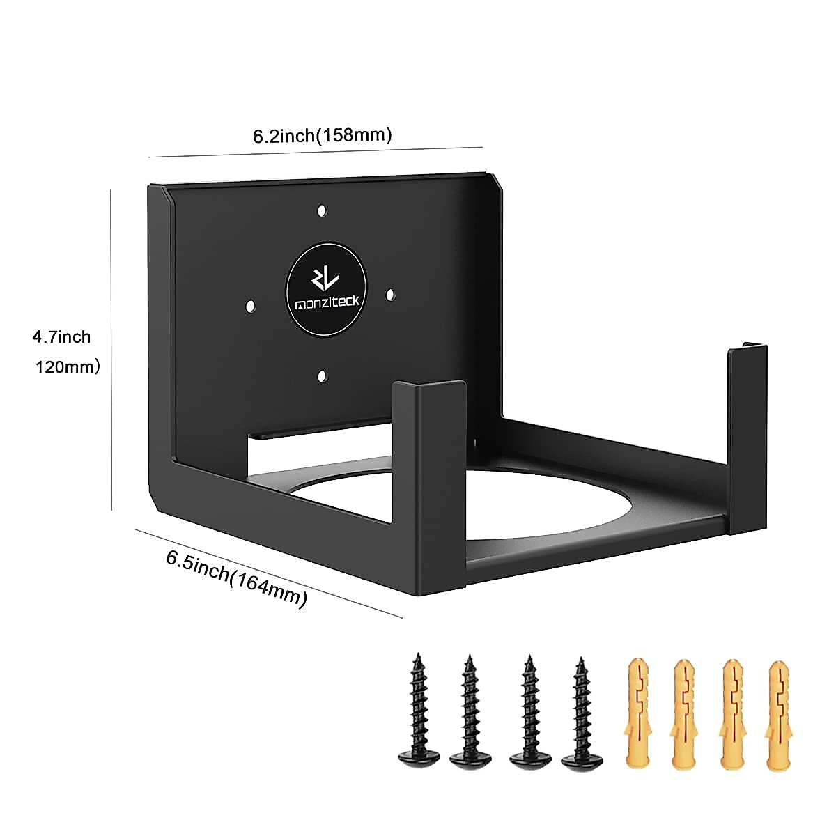 Monzlteck Wall Mount Holer for Xbox Series X,All Metal Vertical Hanging On Wall with Power Botton Left/Right,Wall Shelf Bracket for XSX