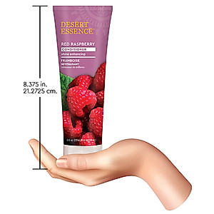 Desert Essence Red Raspberry Conditioner - 8 Fl Ounce - Shine Enhancing - Vitamin A & C - Smooth & Silky - Strengthing - Shea Butter - Calcium & Magnesium - Vitamin B5
