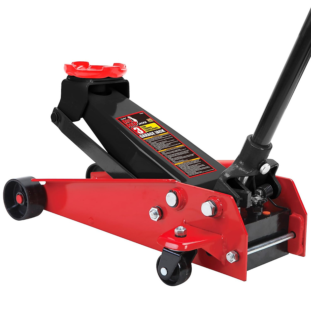 BIG RED T83002 Torin Pro Series Hydraulic Floor Jack with Single Quick Lift Piston Pump, 3 Ton (6,000 lb) Capacity, Red