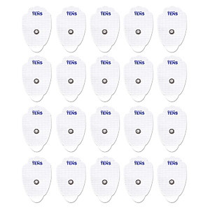 TENS Electrodes, Premium Quality Large Replacement Pads for TENS Units, Snap TENS Unit Electrodes, Discount TENS Brand (10 Pair (20 Electrodes))