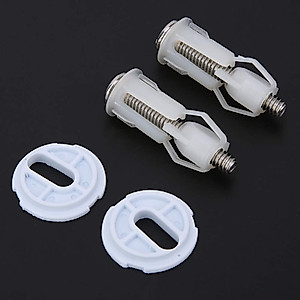 3 Pair Screws Set,Universal Toilet Seat Parts Including Screw with Plastic Nuts and Washers Parts Kit for Fixing the Top Toilet Seat Fixings Fitting Accessory Toilet Repairing Tools