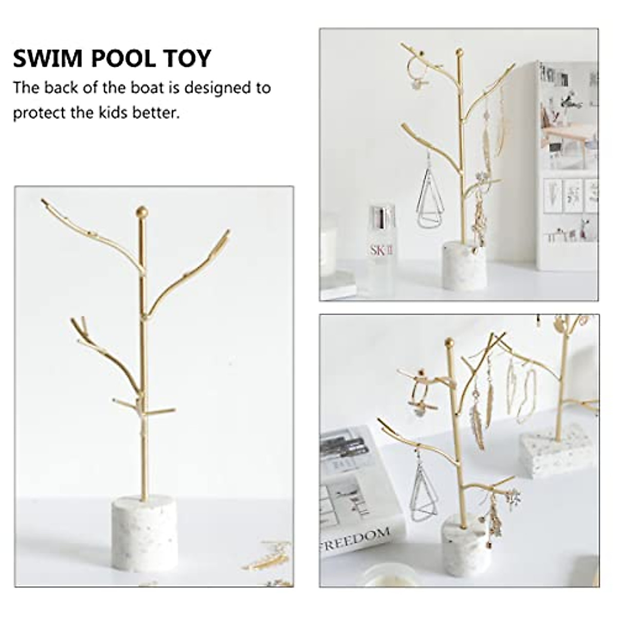 Amosfun Jewelry Display Stand jewelry stand organizer metal jewelry tree necklace display holder Metal Ornament Display