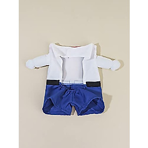 QWINEE Cowboy Dog Costume Holiday Halloween Costume Pet Clothes Cat Costumes for Puppy Kitty Small Dogs Multicolor M