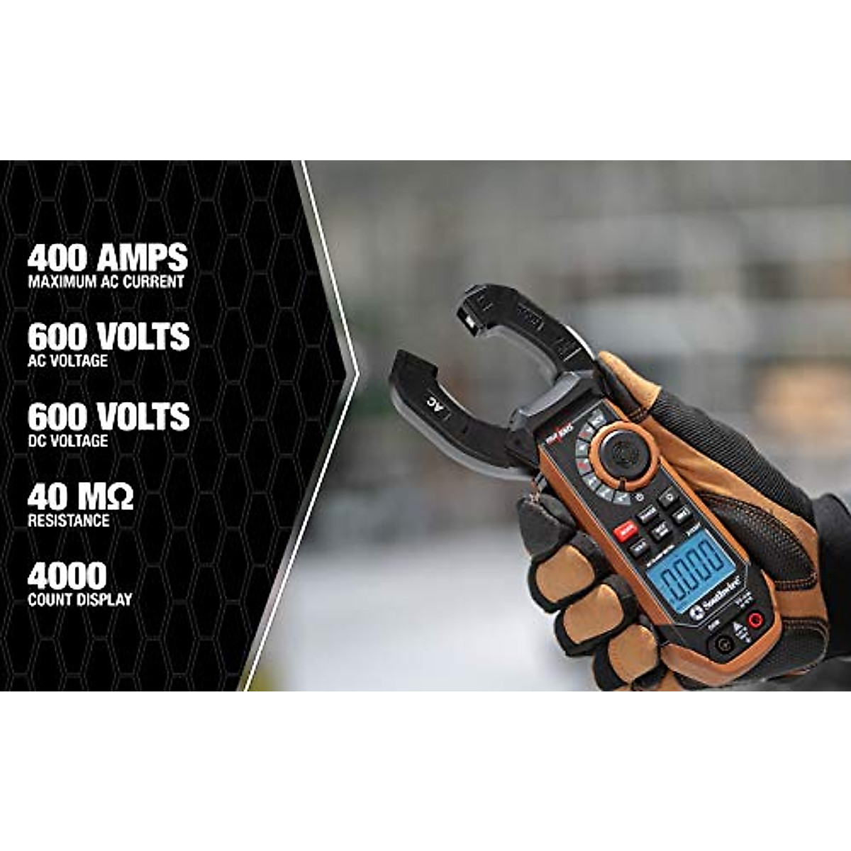 Southwire - 65031640 CLAMP METER; 400A AC/DC 21530T;Black/Brown
