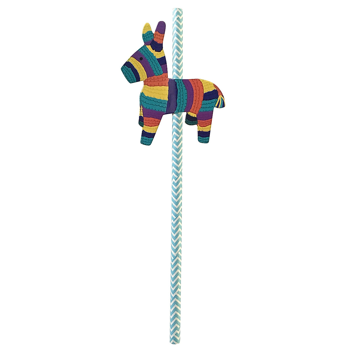 Fiesta Party Straws | Mexican Decorations | Final Fiesta Bachelorette Party Supplies | Set of 32, PRE-ASSEMBLED Paper Straws