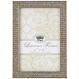 Lawrence Frames Lawrence Royal Designs 4x6 Turner Gold and Glitter Metal Picture Frame