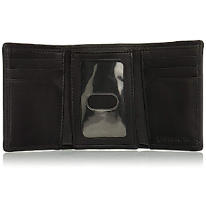 Lewis N. Clark Ballistic Nylon RFID Wallets for Women + Men, Travel Accessories 6 Credit Card Slot ID Sleeve, Trifold Wallet, Black