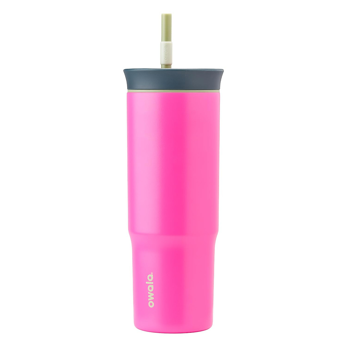 Owala 24oz Insulated Stainless Steel Tumbler and Water Bottle Bundle with Straws and Lids, Brown/Pink and Dreamy Field
