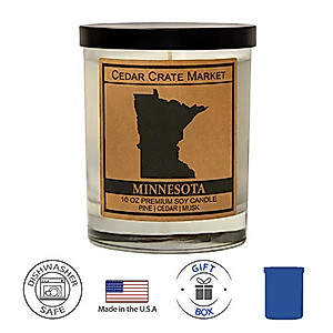 Minnesota State Candle Gift, Show Your Home State Pride and Your Love for Your Hometown, Wherever You May be, Our State Candle Will Remind You of Home, House Warming Gifts for New Home, Made in USA 