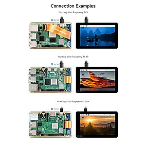 waveshare 4inch Capacitive Touch Display Compatible with Raspberry Pi5/4B/3B+/3A+/CM3+/4 480×80 Resolution DSI Interface IPS Optical Bonding Screen