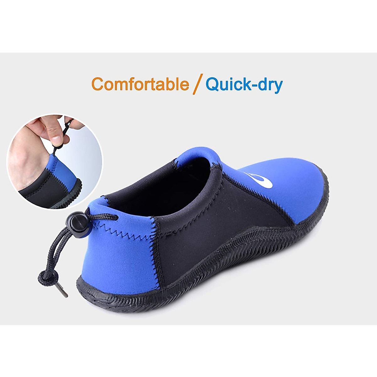 Dive Boots Neoprene Wetsuit Booties Scuba Diving Booties 3MM 5MM for Men Women, Fin Booties Quick-Dry Anti-Slip Water Sports Boots for Surfing Fishing Kayaking (3mm Grey, US Men’s 5 / US Women’s 6)