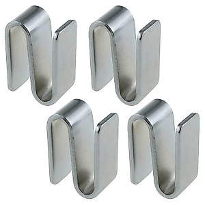 LUORNG 4pcs Wire Shelving S Hook Chrome Plating for Wire Shelf System Wire Rack Hook, Silver