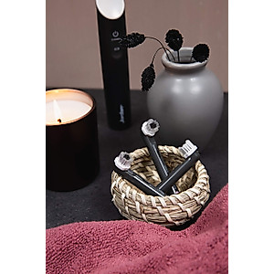 Jordan ® | Clean Smile Electric Toothbrush for Adults + Green Clean Electric Toothbrush sustainable refills x 4 units | Quick Charge, Long-Lasting Battery, Pressure Sensor, 2 Speed Modes | Black Color