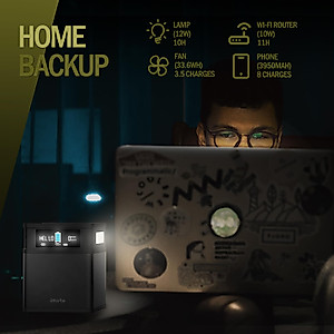 138.3Wh Portable Power Station Power Bank Compatible with AC outlet(Sold Separately),Solar Generator Camping Laptop Portable Charger with DC(120W Peak)/LED Flashlight for Home,Outdoor,Emergency