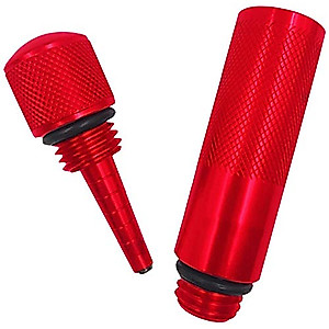 imUfer No Oil Leakage Aluminum Mess Free Oil Change Red Funnel and Red Generator Magnetic Tip Dipstick Oil Dip Stick Replacement for Inverter Generator EU2000 with Crisp Knurling Design