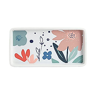 Allure Home Creation Summer Flower 4-Piece Resin Bath Accessory Set