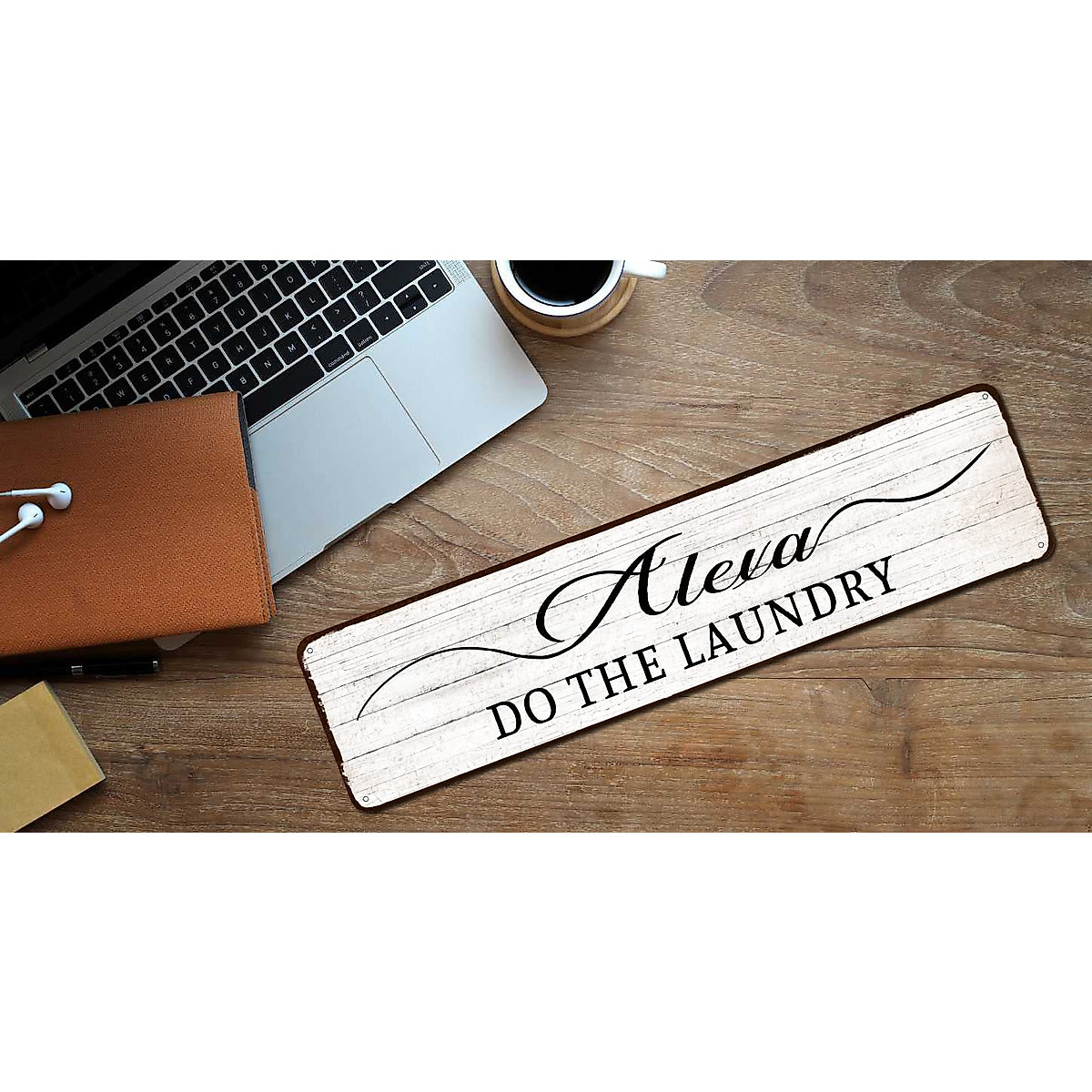 CIVOTIL Laundry Sign, Sarcastic Laundry Decor, Funny Laundry Room Decor, Laundry Signs For Laundry Room Decor, Alexa Do The Laundry, 4"x16"