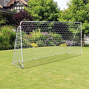 HomGarden 12' x 6' Portable Soccer Goal Football Post Target Net Tournament Regulation Training Aid Ultimate Backyard Outdoor Kids Soccer Goal