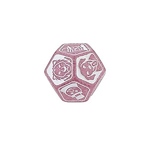 KAKDA,7Pcs Dice Party Story Cubes for Game Story Time Dice Polyhedral Multi Sided Acrylic Dice Set #2P08 - (Color: Pink)