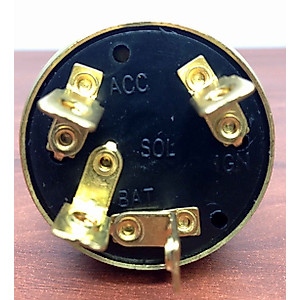 MARINE BRASS IGNITION STARTER SWITCH 4 TERMINALS 3 POSITIONS HEAVY DUTY OFF ON