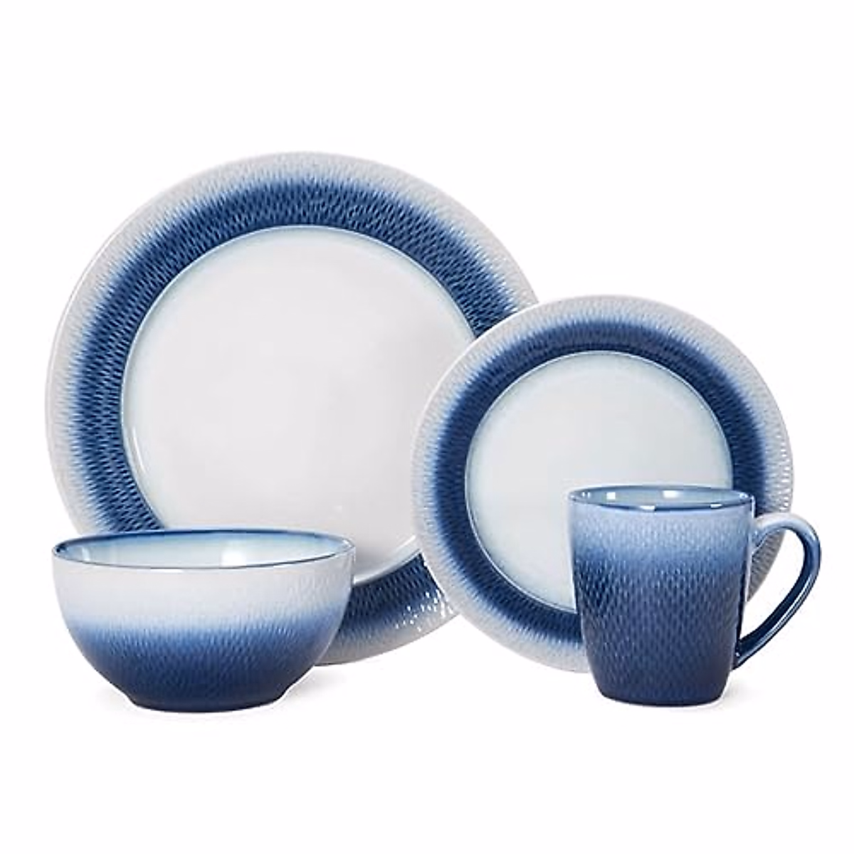 IULJH Stoneware 16-Piece Dinnerware Set Dinner Plates Set Plate Dish Ceramic Dishes To Eat Sets Tableware Food Bar