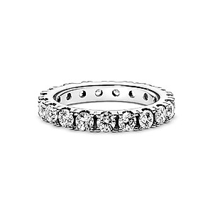 Sparkling Row Eternity Ring, Size 5