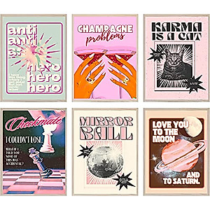 6 Pieces Music Poster Home Decor Swift By Singer Album Cover Posters Canvas Wall Art HD Picture Print Living Room Bedroom Decorative Painting Vintage Room Aesthetics (6P 8x12in Unframed)