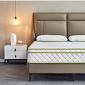 Queen Size Mattress - 8 Inch Cool Comfort Foam & Spring Hybrid Mattress with Breathable Organic Cotton Cover - Quilted Foam Plush Euro Pillow Top - Rolled in a Box - Oliver & Smith
