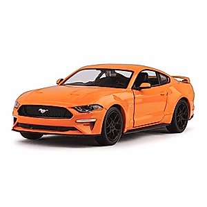 2018 Ford Mustang GT 5.0 Orange with Black Wheels 1/24 Diecast Model Car by Motormax 79352or