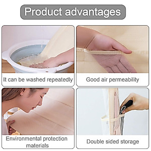 Souarts Closet Hanging Underwear Storage, 36 Pockets Wardrobe Bra Socks Underwear Organizer, Double Sided Hanging Storage Bags, Space Saver Home Storage(Gray)