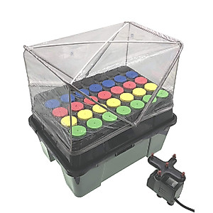 Aeroponic Cloner Machine, Cloning Machine 35 Site for Cutting Rooting Germination Kit Using 1.625 inch Neoprene Clone Inserts