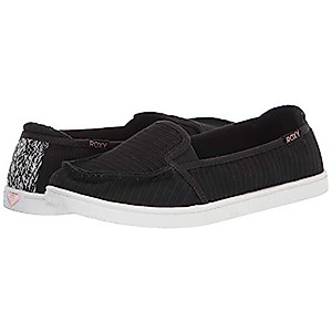 Roxy womens Minnow Slip on Shoe Sneaker, New Black, 8 US