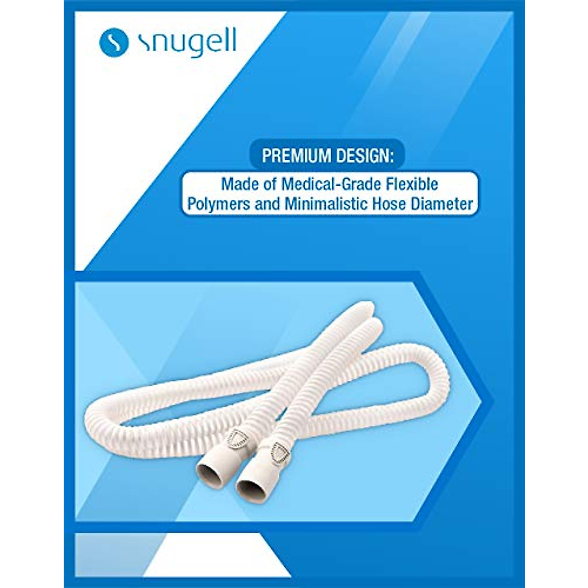 Slim CPAP Tubing by Snugell™ | 6-Foot Universal Premium Slim CPAP Tube | Compatible with all major CPAP Machines
