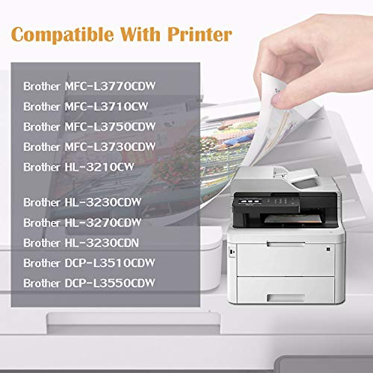 (Black, 2-Pack) TN-227BK Compatible Toner Cartridge Replacement for use in Brother MFC-L3770CDW L3710CW L3750CDW HL-3210CW 3230CDW 3270CD 3230CDN 3290CDW DCP-L3510CDW L3550CDW Printer Toner Cartridge