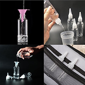 5pcs 10-250ml Refillable Bottles Squeeze Bottles Eye Dropper Bottle Liquid Dispenser Sharp-mouth Container with Twist Top Cap(30ml)