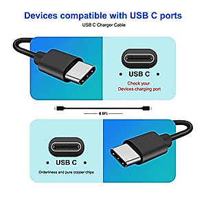 6.6ft USB-C to USB-C Fast Charger Cable Cord for iPad Pro 12.9 Inch (3rd 4th 5th Generation) 11 Inch 3rd/2nd/1st Gen & New iPad Mini 6th Gen(2021) iPad Air 4th Gen, for Stylus Pen USB C Charging Cable