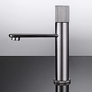 Bathroom Faucets Bathroom Sink Faucet Bathroom Vanity Faucet Brass Sink Faucet Hot and Cold Single Handle Countertop Mounted Toilet Unique Design Faucet (Color : Matte Gun Grey T)